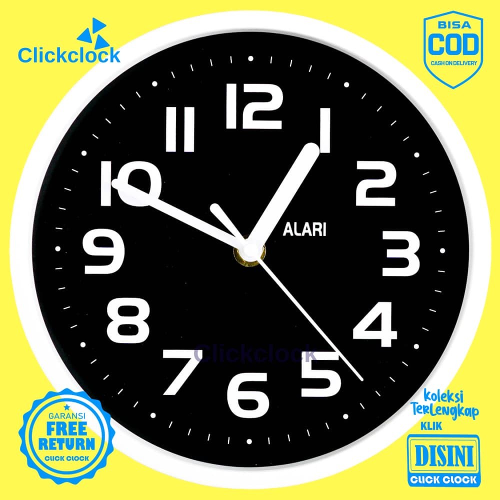 Jual Jam Dinding Analog Minimalis Minimalis Abu AL1254-1668 Besar ...