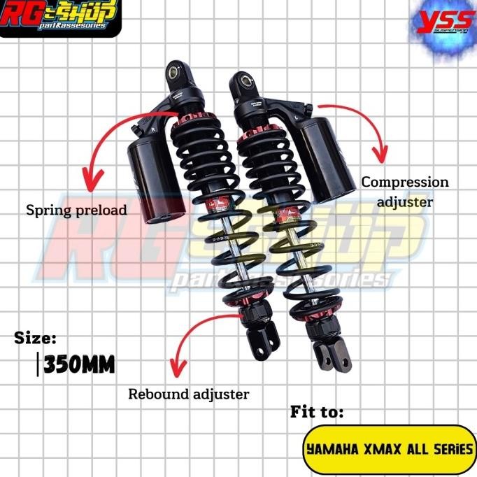 Jual Shock YSS Tabung GTX G-TX Black 350mm Yamaha XMAX Original Thailand | Shopee Indonesia