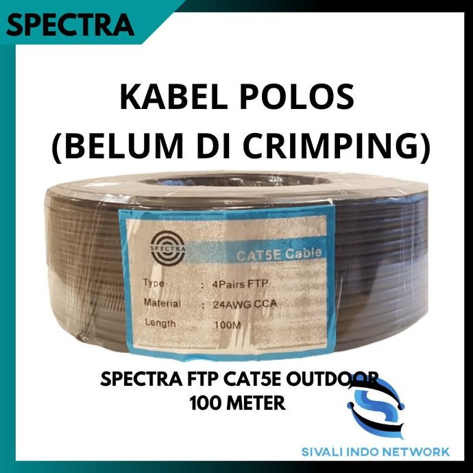 Jual 100 METER SPECTRA KABEL LAN FTP CAT5E OUTDOOR CCA HITAM | Shopee ...