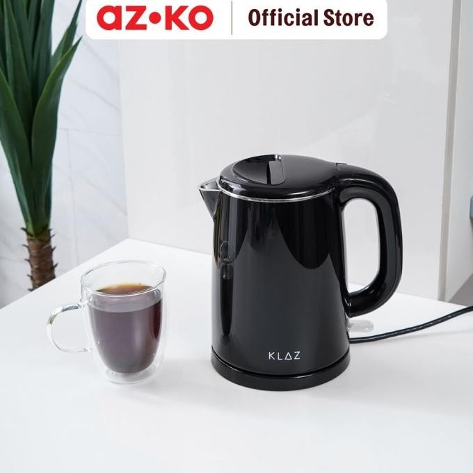Jual Azko Klaz 1 Ltr Teko Listrik Double Wall - Hitam | Shopee Indonesia