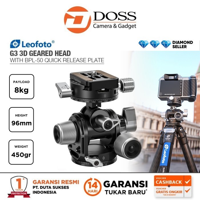 Jual Leofoto G3 Geared Head | Shopee Indonesia