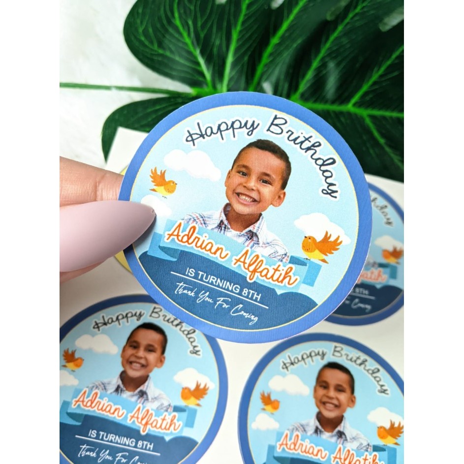 Jual Sticker Ulang Tahun Stiker Label Ultah Anak Bulat Stiker Undangan ...