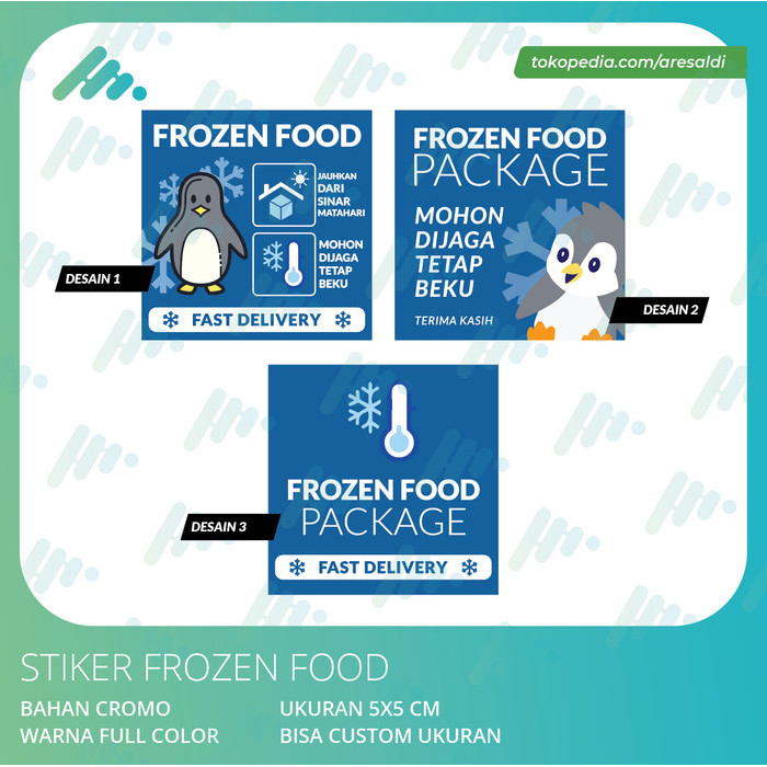 Jual Sign Label Sticker FROZEN Food Delivery Makanan Beku grosir ...