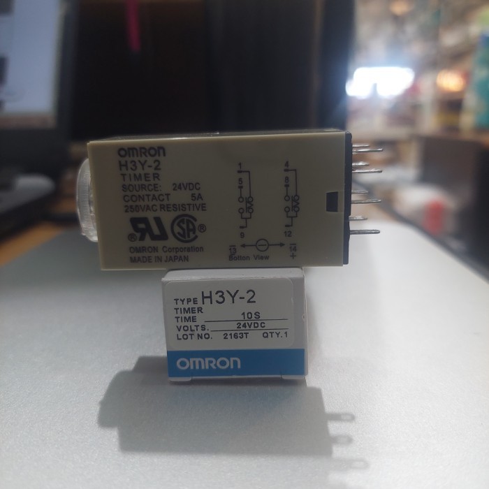 Jual TIMER OMRON H3Y-2 10S / H3Y 2 12VDC 12V 10 DETIK / 10SEC / 24VDC 24V | Shopee Indonesia