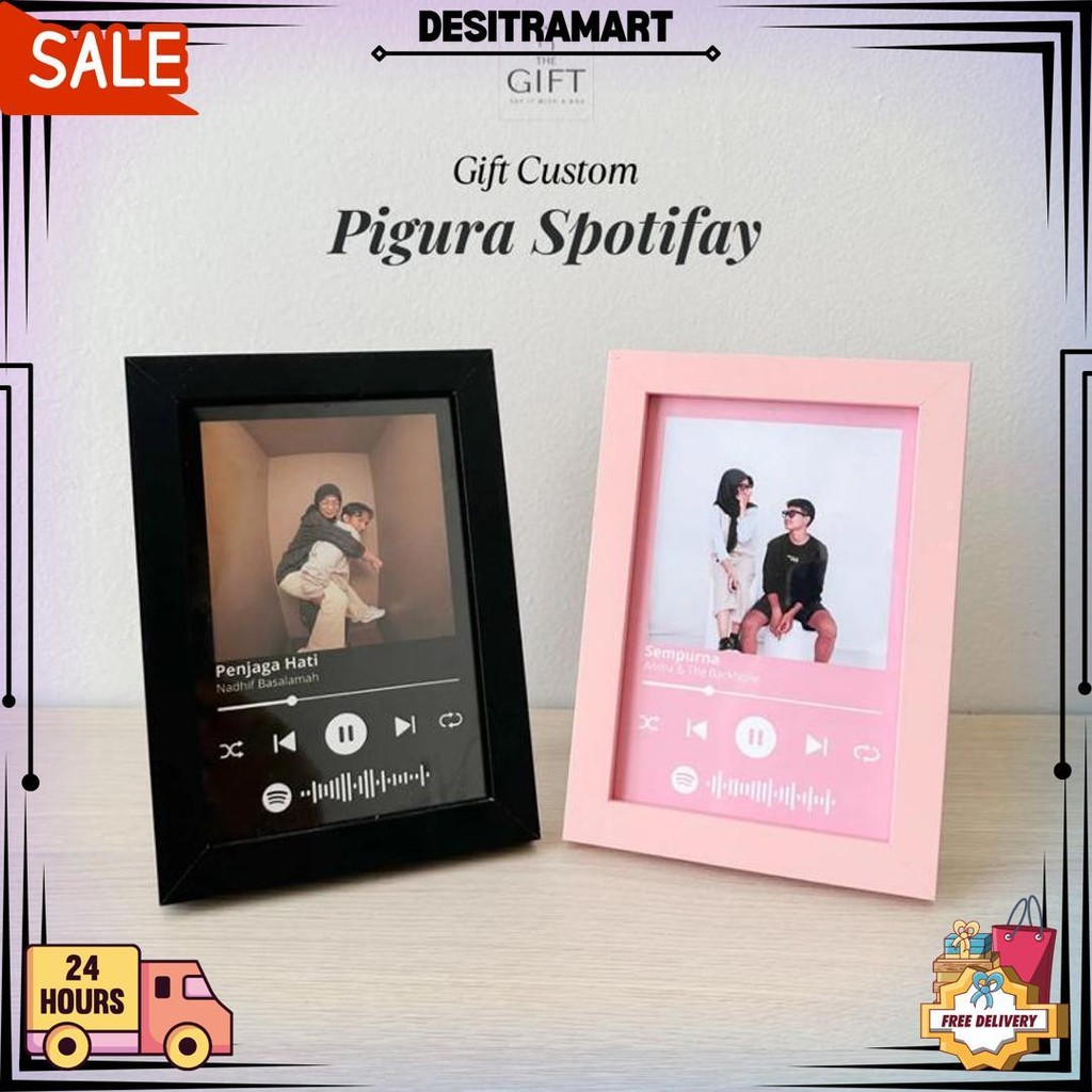 Jual Custom Pigura Spotify | Bingkai Foto Frame 4R | Kado Ulang Tahun ...