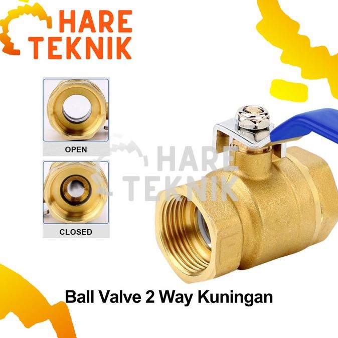 Jual Promo 1" Ball Valve Kuningan 2 Way / Stop Kran Air Kuningan Size 1 Inch COD | Shopee Indonesia
