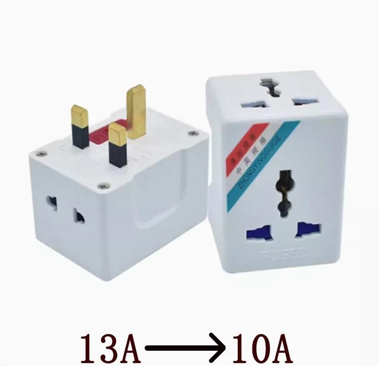 Jual UK 3 Pin Socket Extensions3 Way Triple Plug Adaptor Multi Plugs ...