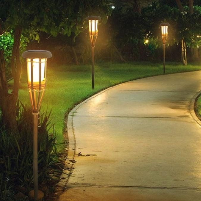 Jual Lampu Hias Taman Obor Led Pelita Bambu Solar Tancap Taman Dekorasi ...