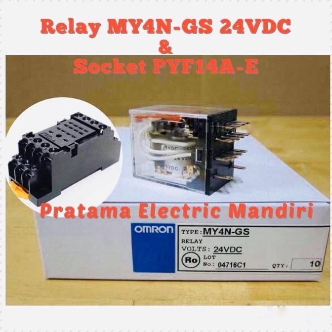 Jual Promo OMRON Relay MY4N-GS MY4N 24VDC 24V dan Socket PYF14A-E ORIGINAL COD | Shopee Indonesia