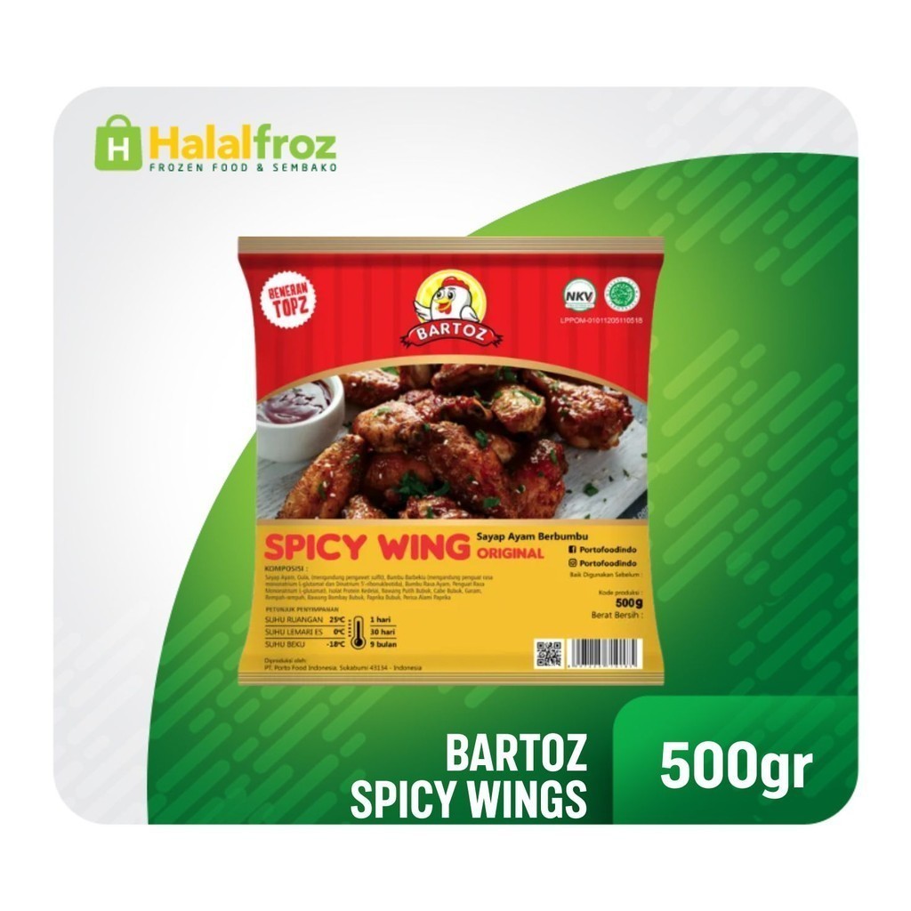 Jual Bartoz Spicy Wings 500gr (12s) | Shopee Indonesia