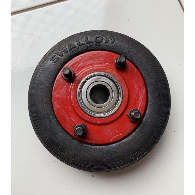 Jual Roda ban karet lori / lory / troli / troly 6" inch swallow ...
