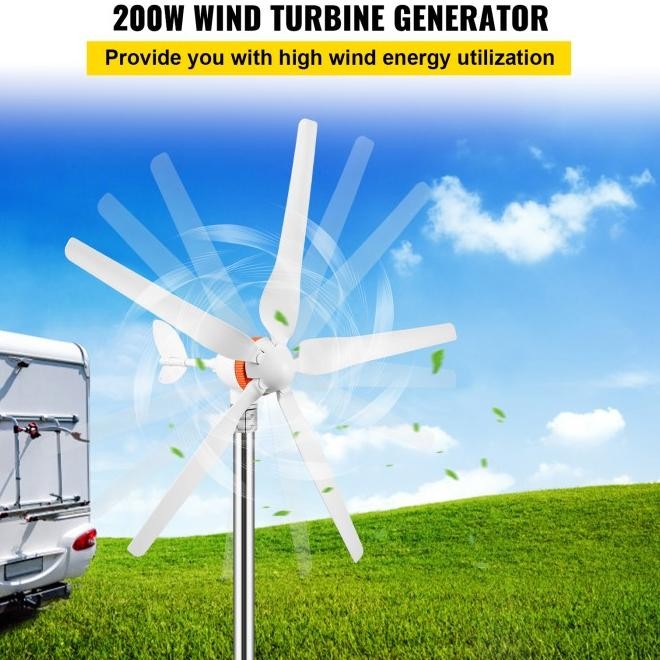 Jual Vevor Wind Turbine Generator 300W 400W 500W With Mppt/Charge ...