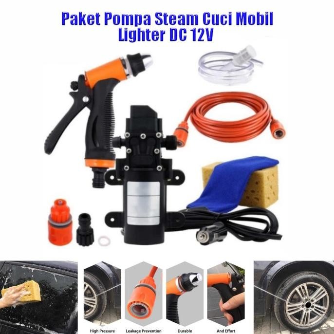 Jual MESIN POMPA AIR ALAT CUCI MOTOR MOBIL STEAM MINI STIM ELEKTRIK DC ...
