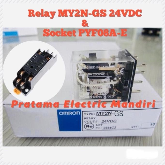 Jual Promo OMRON Relay MY2N-GS MY2N 24VDC 24V dan Socket PYF08A-E ORIGINAL COD | Shopee Indonesia