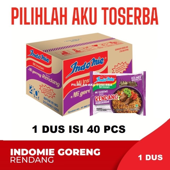 Jual PROMO! Mie Instant INDOMIE GORENG RENDANG - ( Harga 1 DUS ...