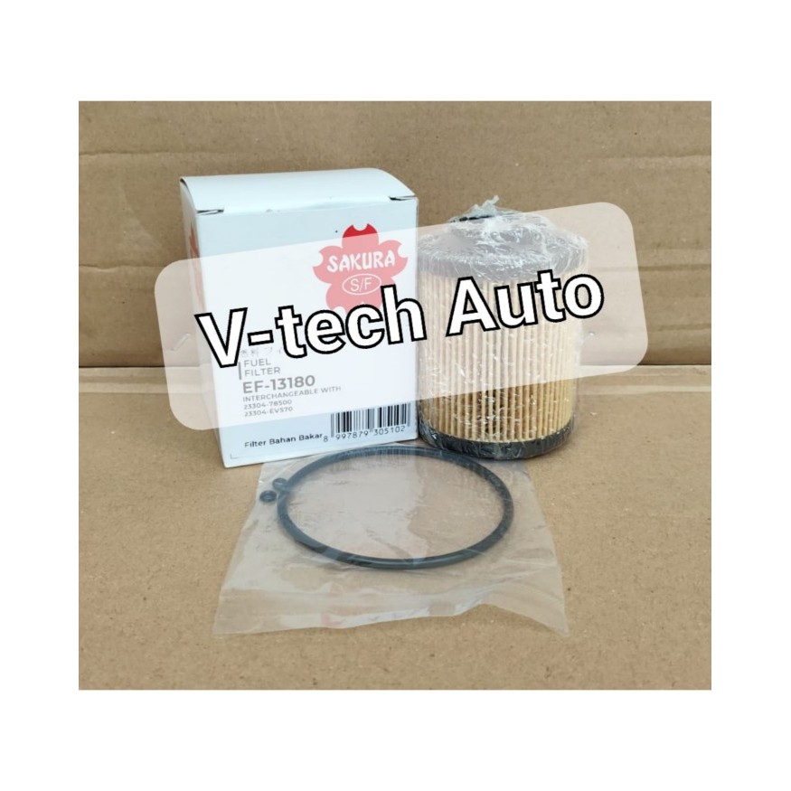 Jual BARU EF-13180 Sakura Fuel Filter Solar Hino Dutro 130HT Euro 4 ...