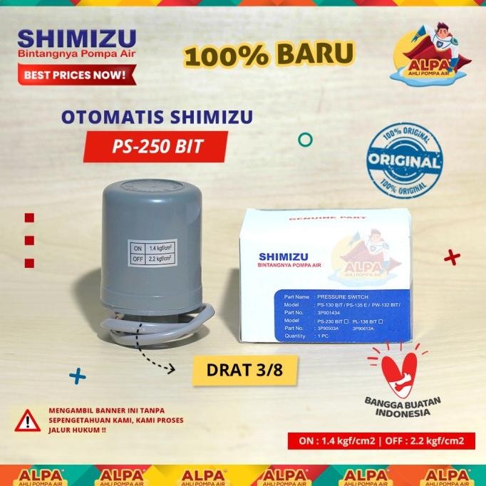 Jual OTOMATIS POMPA AIR SHIMIZU PC-250 BIT (ORIGINAL) PREMIUM | Shopee Indonesia