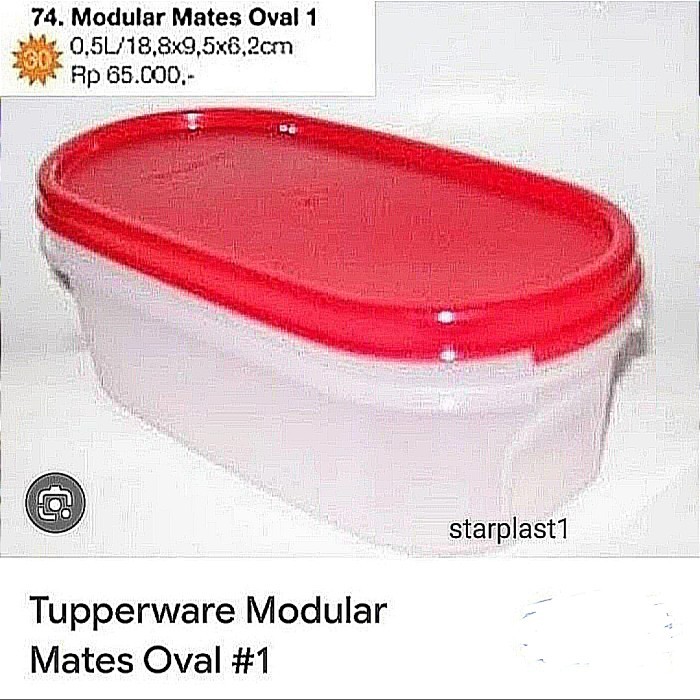 Jual Tupperware Oval Modular Mates 500ml | Shopee Indonesia