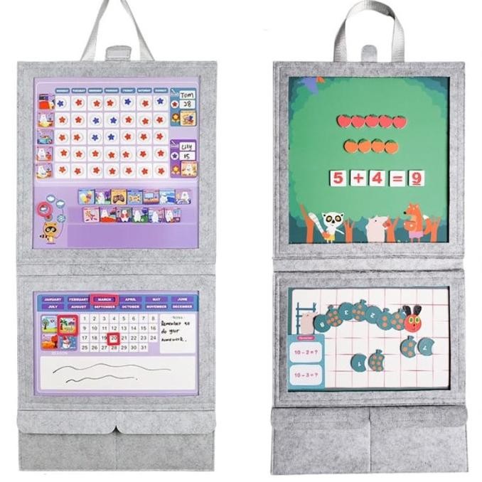 Jual ucmd magnetic behavior chart felt fabric hanging kid calendar SALE ...