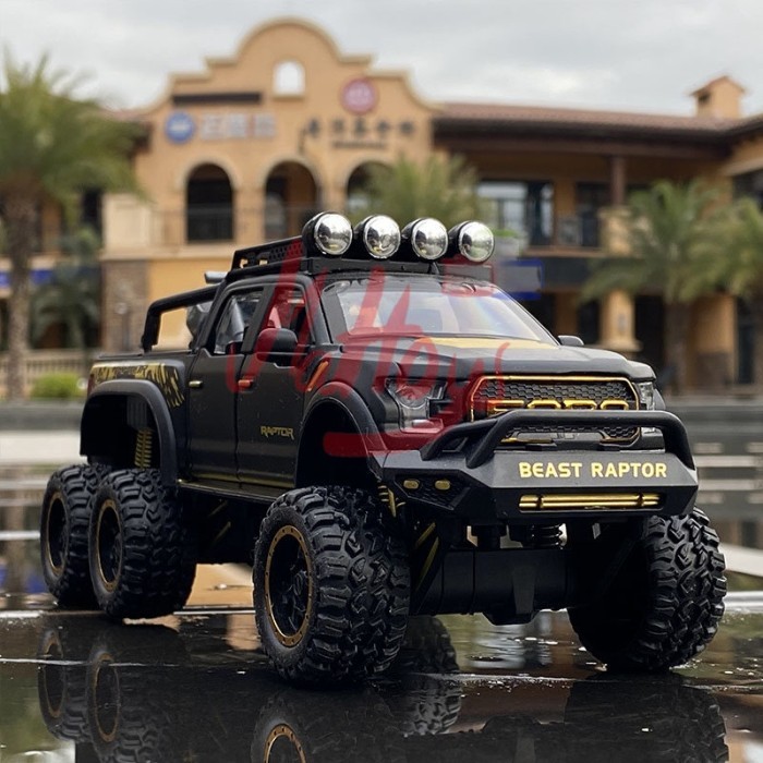 Jual Diecast Chezhi Ford Raptor F150 mobil offroad 6x6 skala 1:24 ...