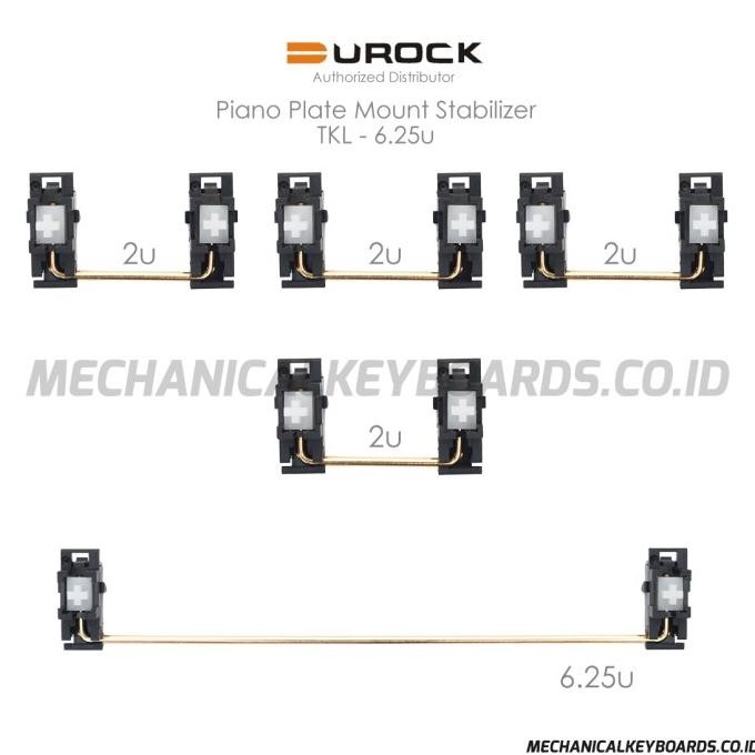 Jual DUROCK PIANO PLATE MOUNT KEYBOARD STABILIZER SETS (TKL - 6.25U ...