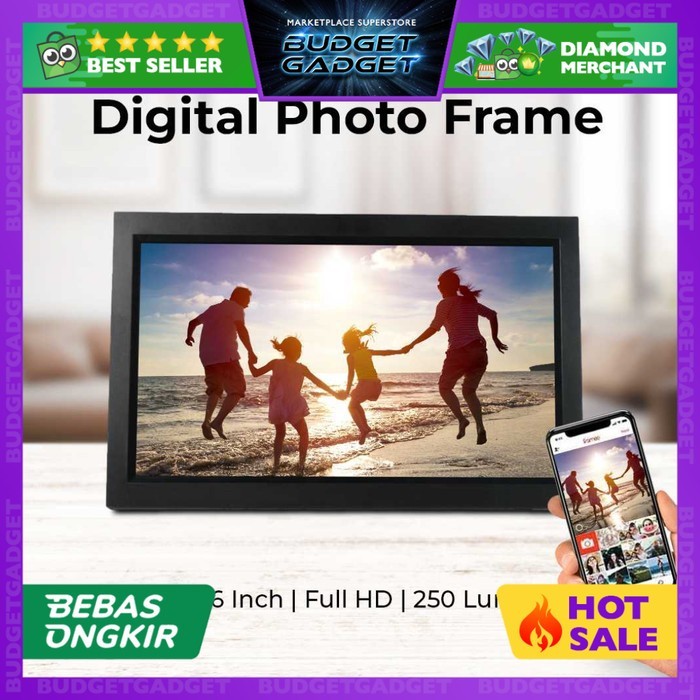 Jual Pigura Digital Photo Frame Bingkai Foto Touch Screen 15.6 Inch ...