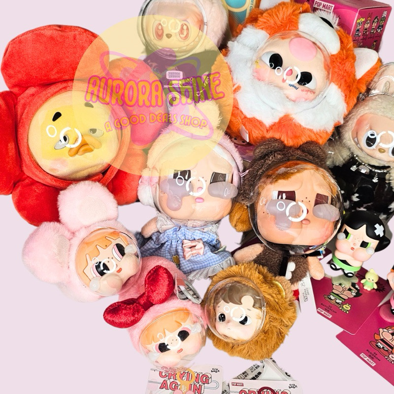 Jual Hotss [Ready] Labubu Face Shield / Crying Again Vinyl / Upset Duck ...