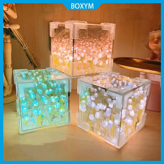 Jual LIMITED EDITION Handmade Bunga Tulip Lampu DIY Rubik Tulp Lampu ...