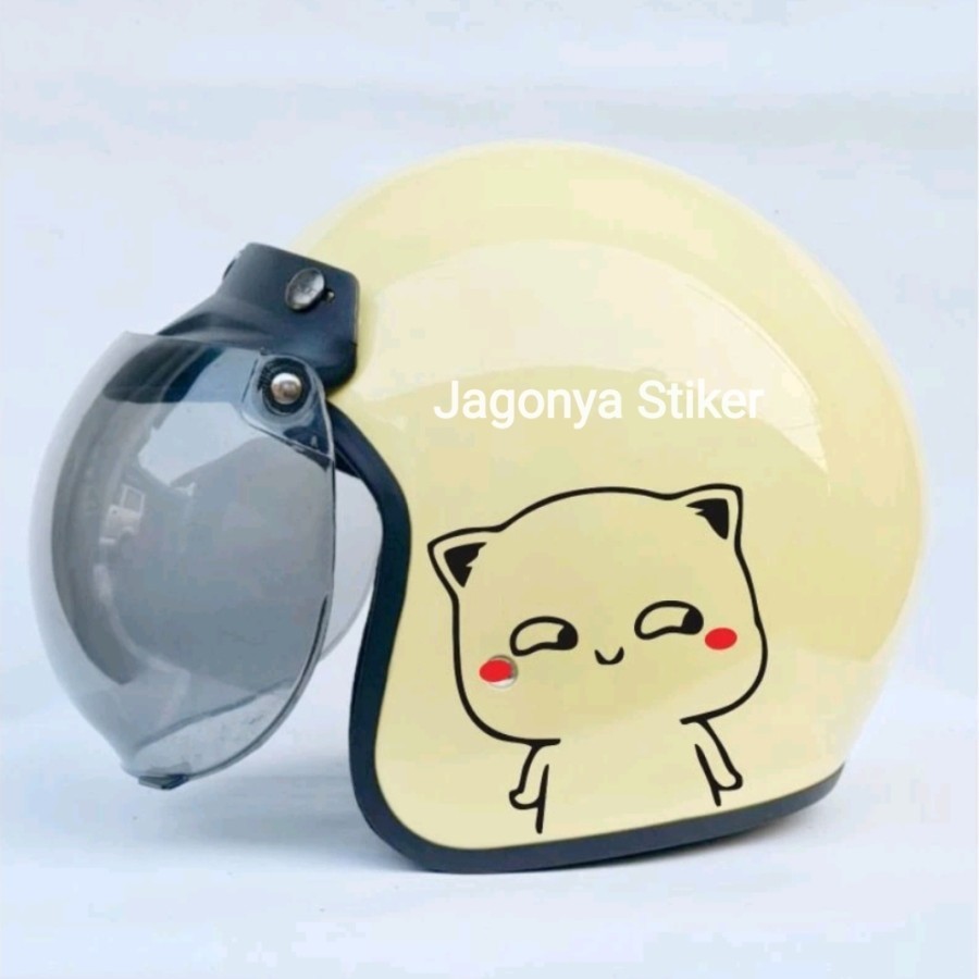 Jual Stiker helm Cat panda new keren banyak pilihan - g, putih | Shopee ...