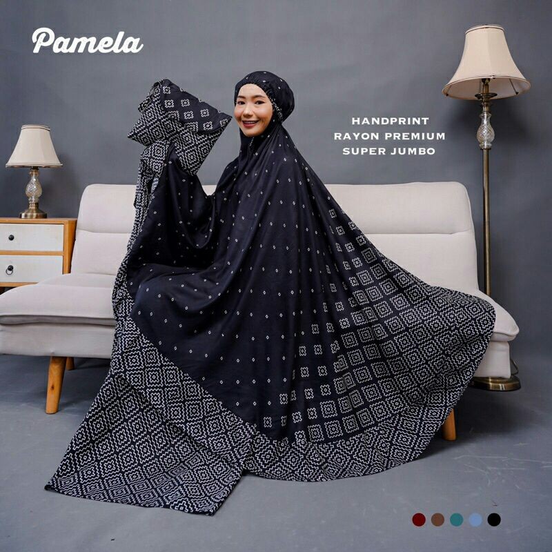 Jual Mukena Motif Terbaru 2025 Pamela, Mukena Rayon Premium Size Super ...