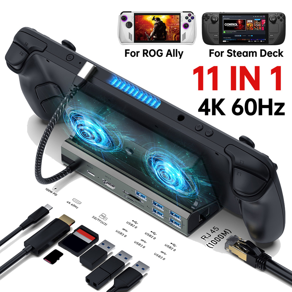 Jual For Asus ROG Ally Docking Station with Fan 4k 60hz Docking ...