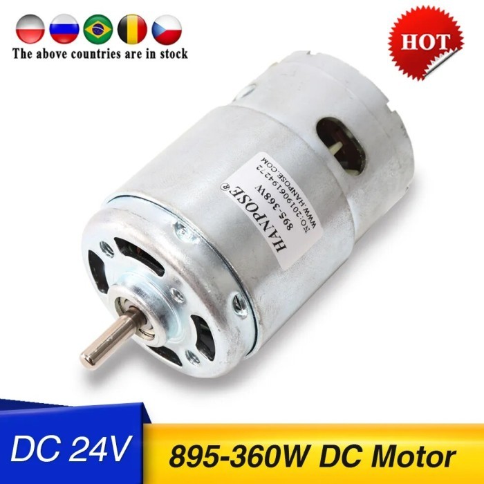 Jual 895 360W DC 24V ELECTRIC SPINDLE MOTOR FOR DRILL BRUSH DC MOTORS ...