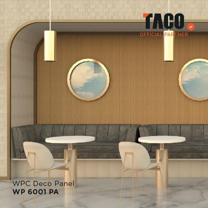 Jual TACO WPC Deco Panel Small Waves – TV 6001 PA Woodgrain Cream ...