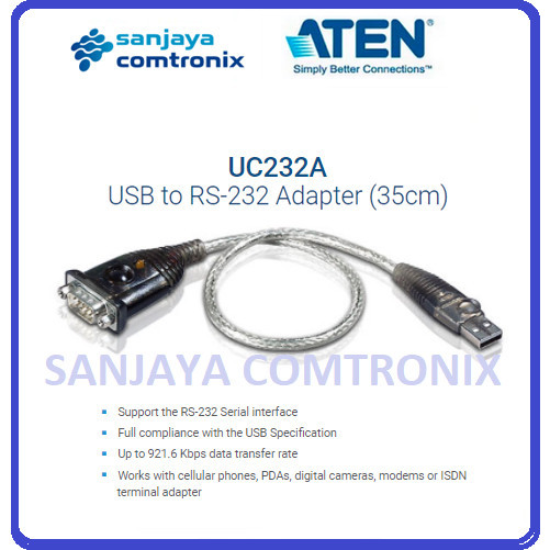 Jual ATEN UC232A-AT USB to RS-232 Adapter (35cm) | Shopee Indonesia