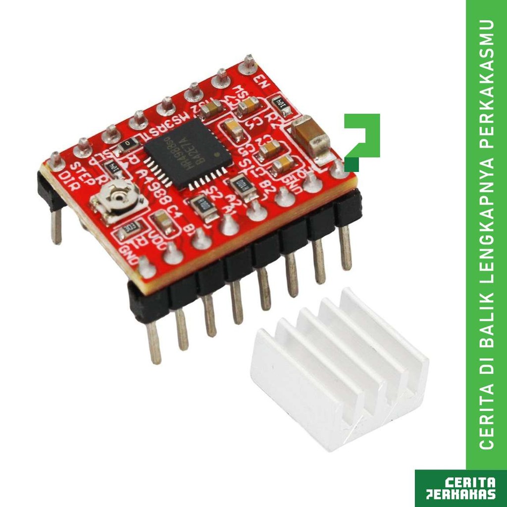 Jual Motor Stepper Driver A4988 CP / Module with Heatshink Reprap 3D ...