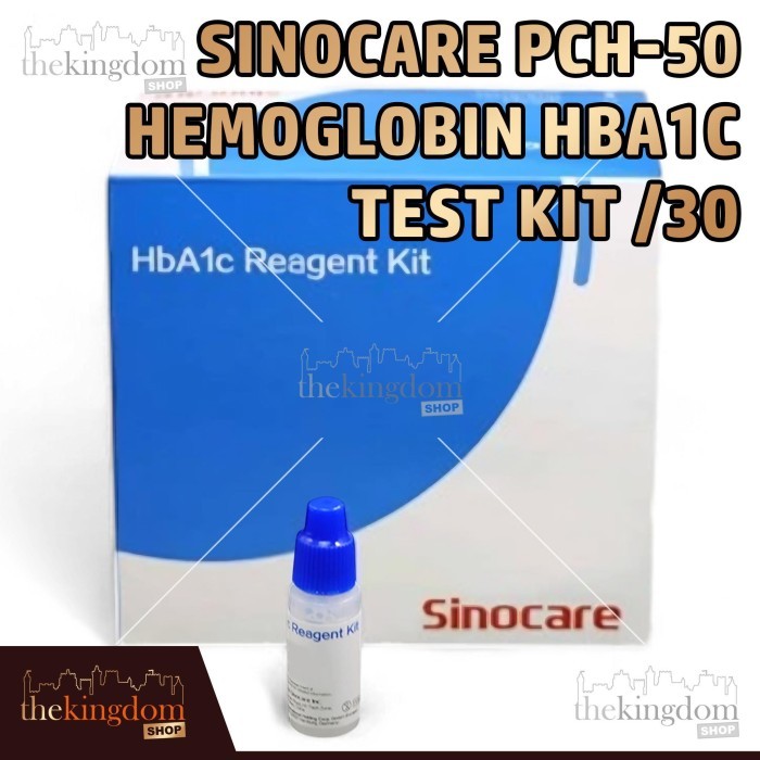 Jual Sinocare PCH-50 Glycosylated Hemoglobin HbA1c Test Kit /30 Refill ...