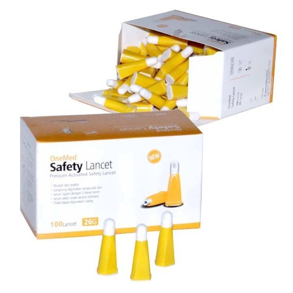 Jual Safety Lancets 26G OneMed box isi 100pcs | Shopee Indonesia