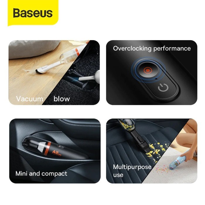 Jual BASEUS A2 PRO CAR VACUUM CLEANER VACUM VAKUM PENYEDOT DEBU (6000PA) | Shopee Indonesia