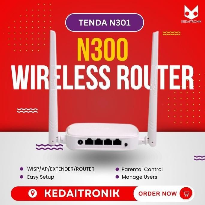 Jual Produk Baru!! Tenda N301 Wireless N300 Easy Setup Router ...