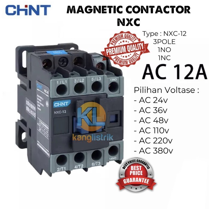 Jual Sale Kontaktor Contactor Chint 12A Nxc-12 Ac 24V 36V 48V 110V 220V 380V | Shopee Indonesia