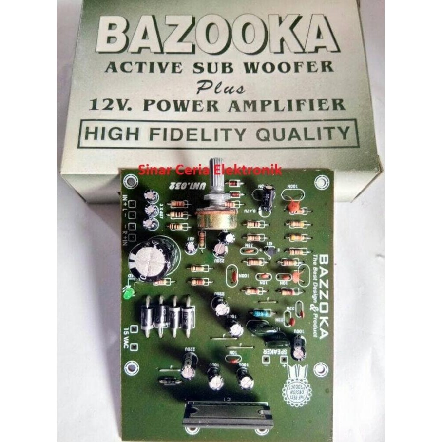Jual Promo Bazooka Active Sub Woofer plus 12v Power Amplifier LA 4508 ...