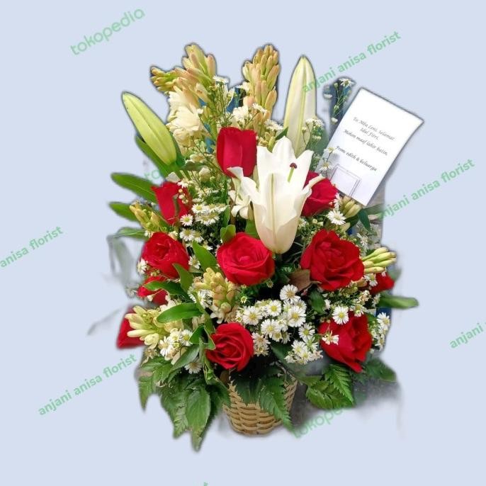 Jual Mubarak| rangkaian bunga meja bunga fresh/kado hari raya idul ...