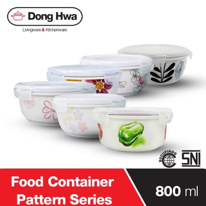 Jual DongHwa Food Container Tempat Makan Keramik Pattern 800ml - 6 ...