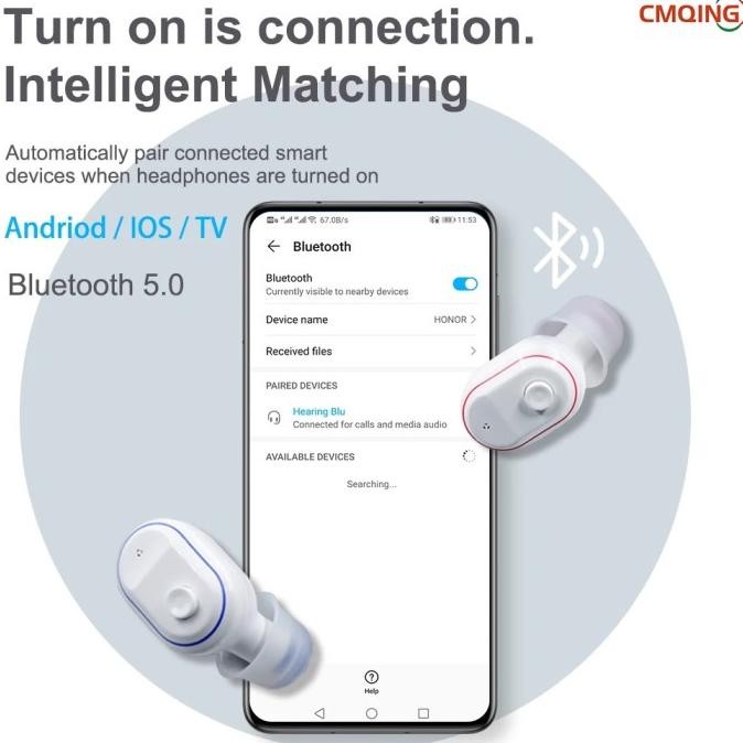 Jual Bluetooth Rechargeable Mini Hearing Aids Apparatus In Ear ...