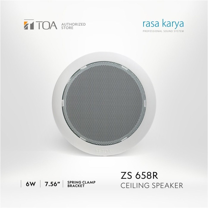 Jual TOA ZS-658R Flush Mount Ceiling Speaker Plafon 658 R ZS658R 6W 646R | Shopee Indonesia