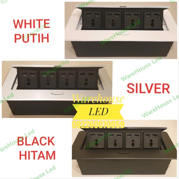 Jual Stop Kontak Meja 4 STOPKONTAK Multi 3pin UNIVERSAL FLIP UP ...