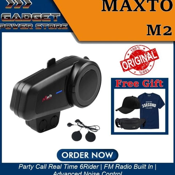 Jual Maxto M2 6 Riders Group Party Call Intercom Bluetooth Helm ...