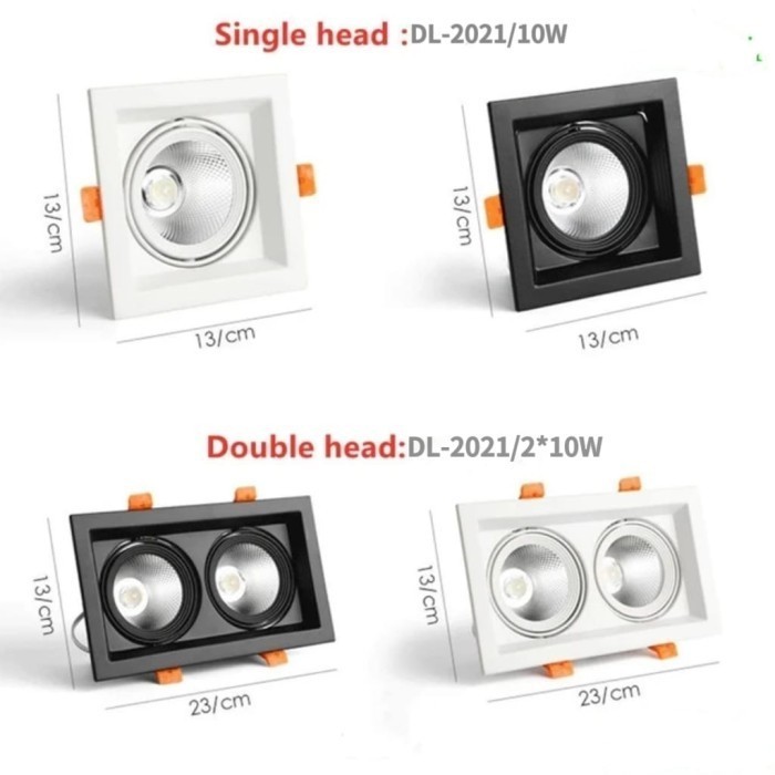 Jual Lampu Downlight Spotlight Sorot Inbow Single Head & Double Head 10watt | Shopee Indonesia