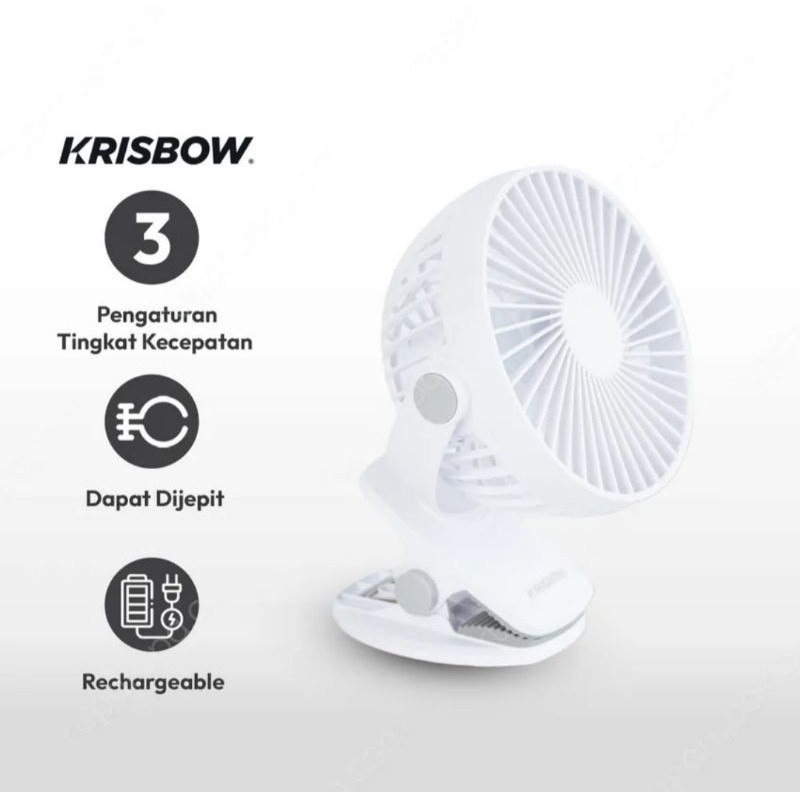 Jual Kipas angin usb kipas jepit krisbow / krisbow 5 inci kipas angin ...
