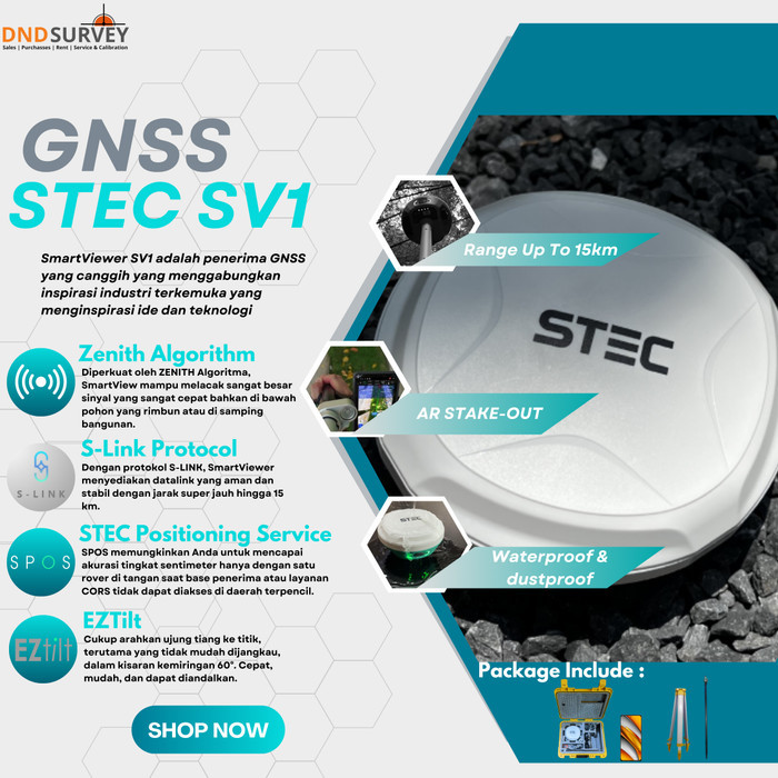 Jual Gps Rtk Stec Sv1 Gnss Geodetik Statik Baru Bergaransi | Shopee Indonesia